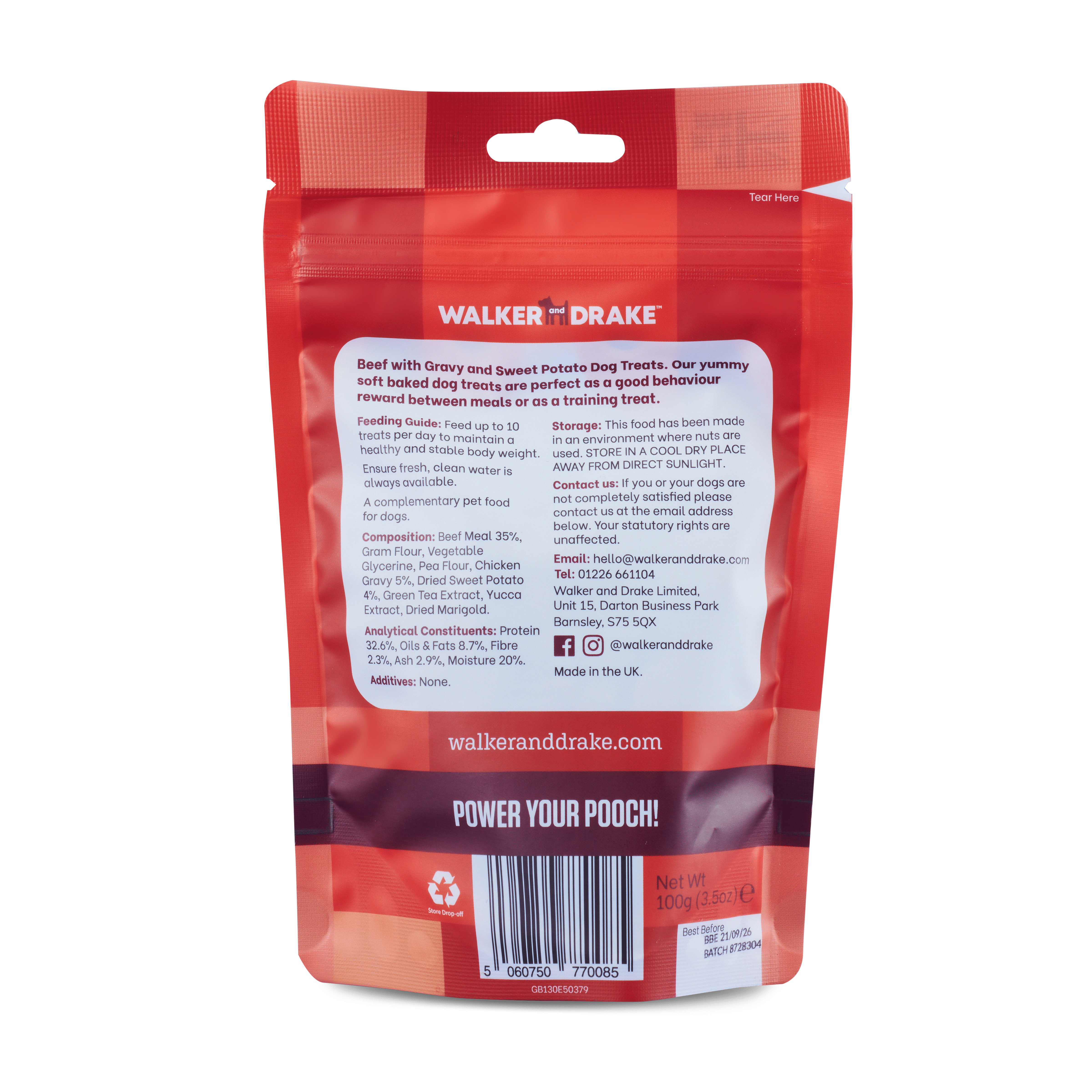 Beef with Gravy & Sweet Potato Dog Treats – Walker and Drake